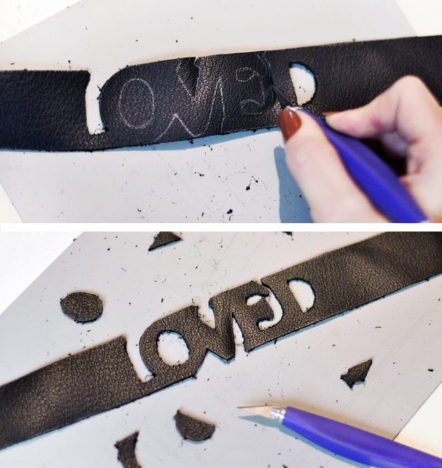 DIY Leather & Crystal LOVED Choker Inspired by Gucci