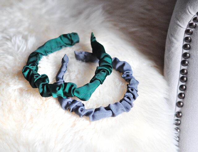 DIY Scrunchie Headband – Rouched Grosgrain Headbands