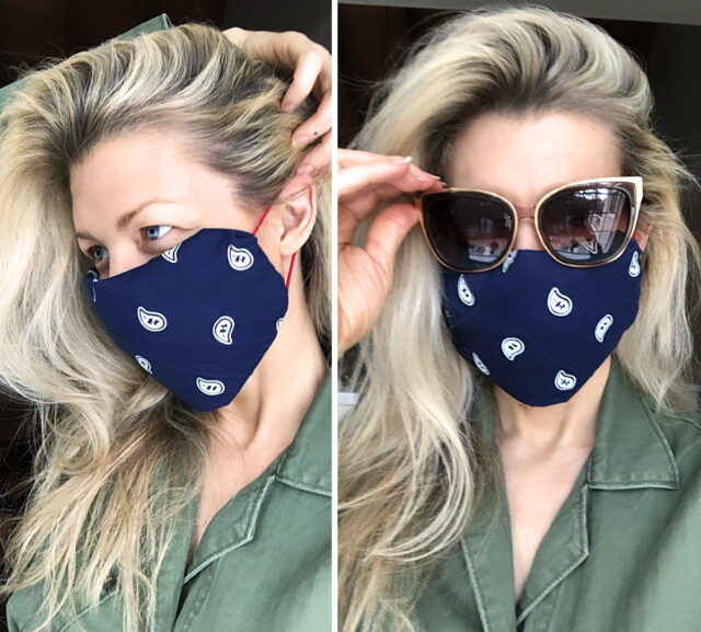 How-To Make a No-Sew DIY Face Mask Using Bandana & Hair Elastics