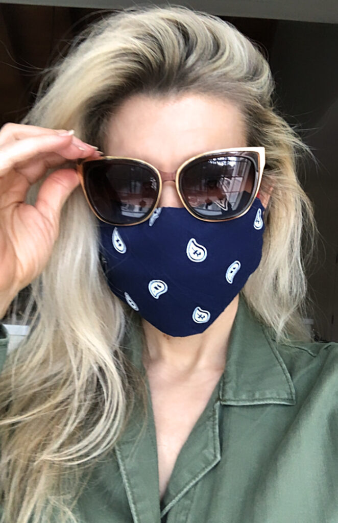 How-To Make a No-Sew DIY Face Mask Using Bandana & Hair Elastics