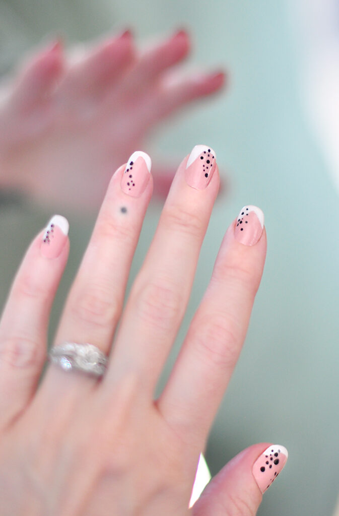 Beauty ~ Nail Art // Abstract French Tip Manicure with Dots