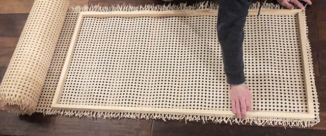 DIY Woven Cane Ceiling Panels for Fluorescent Light Fixture