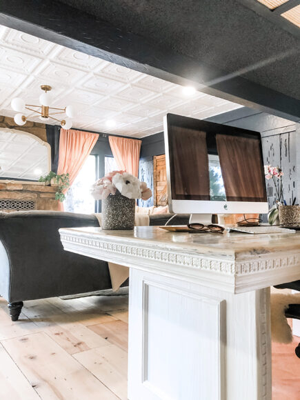 How To Turn and Old Table into a Statement Desk