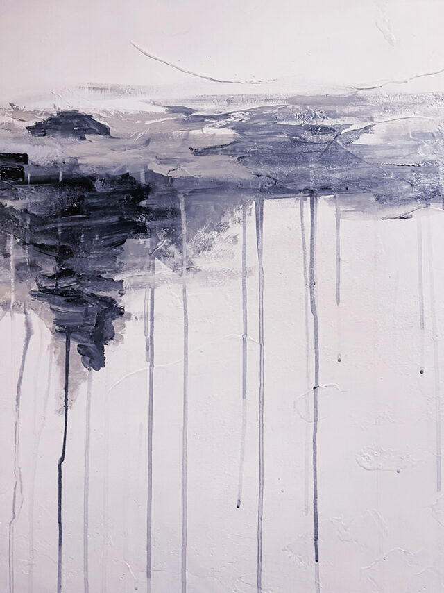 DIY Abstract Art // How to Paint Over An Existing Canvas Painting