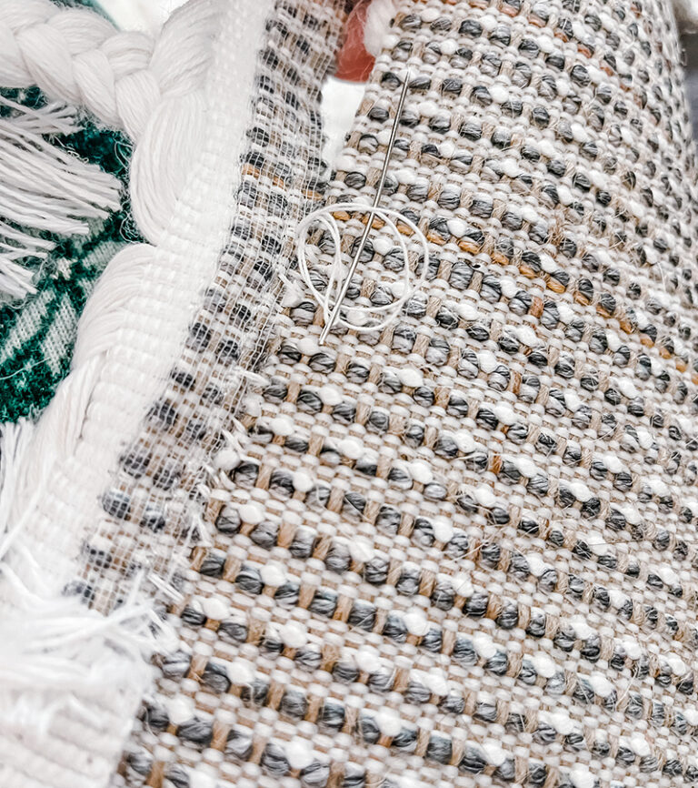 DIY Rug Hack // How to Shorten a Rug or Runner with Tassels