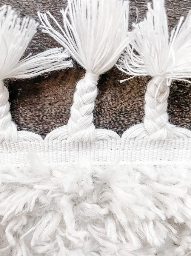 DIY Rug Hack // How to Shorten a Rug or Runner with Tassels