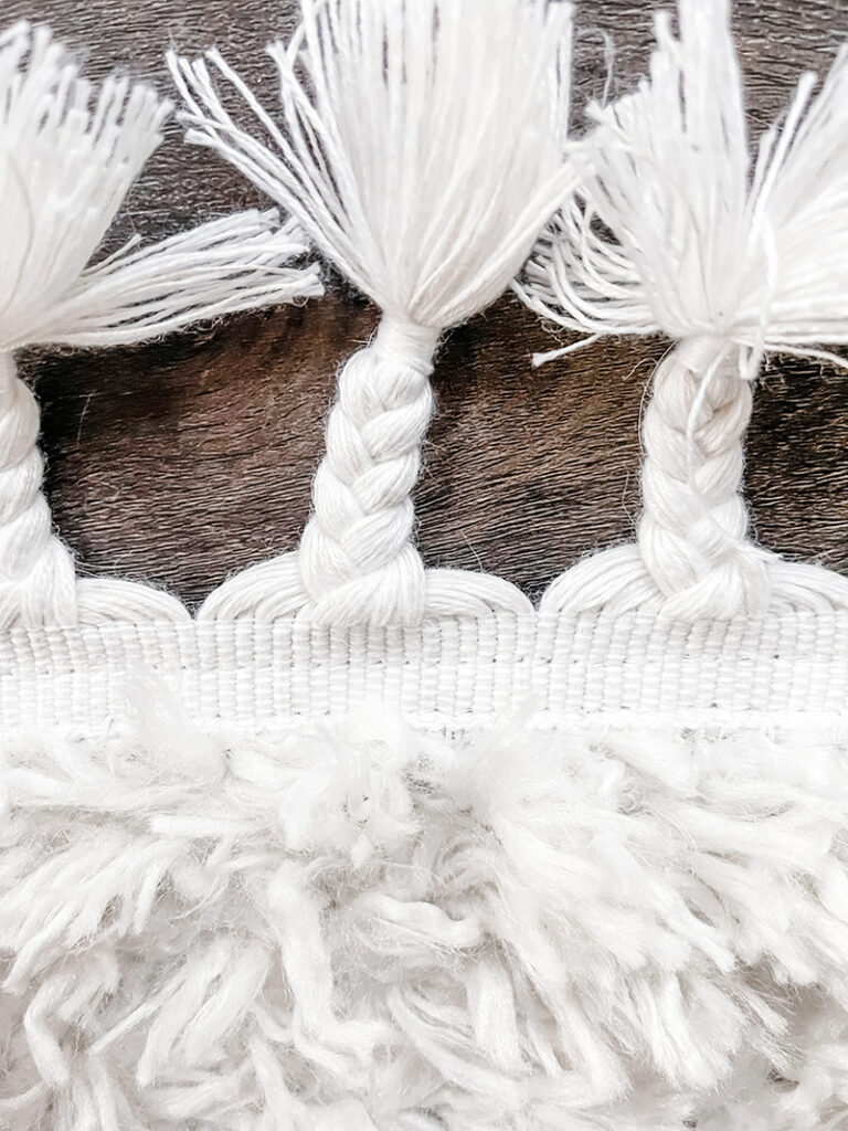 DIY Rug Hack // How to Shorten a Rug or Runner with Tassels