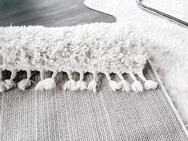 DIY Rug Hack // How to Shorten a Rug or Runner with Tassels
