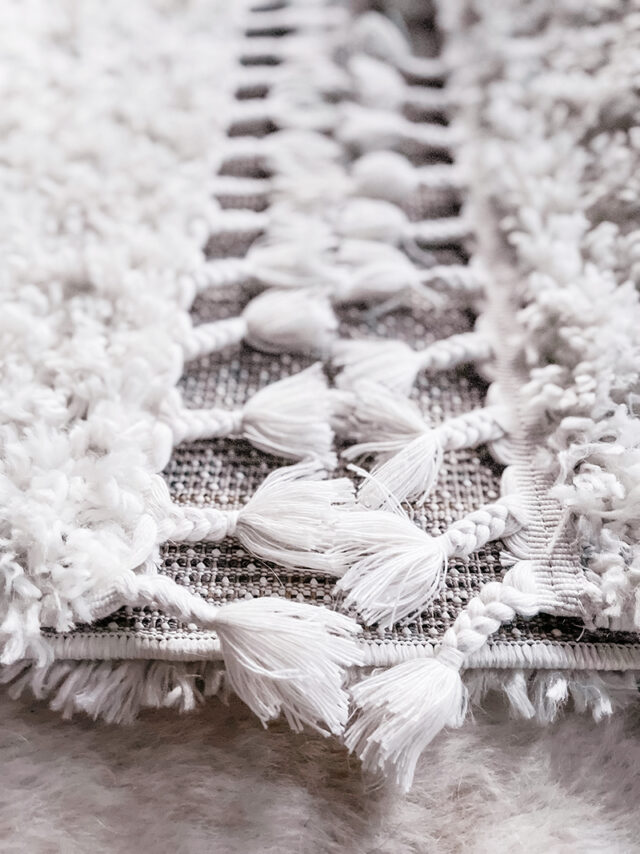 DIY Rug Hack // How to Shorten a Rug or Runner with Tassels