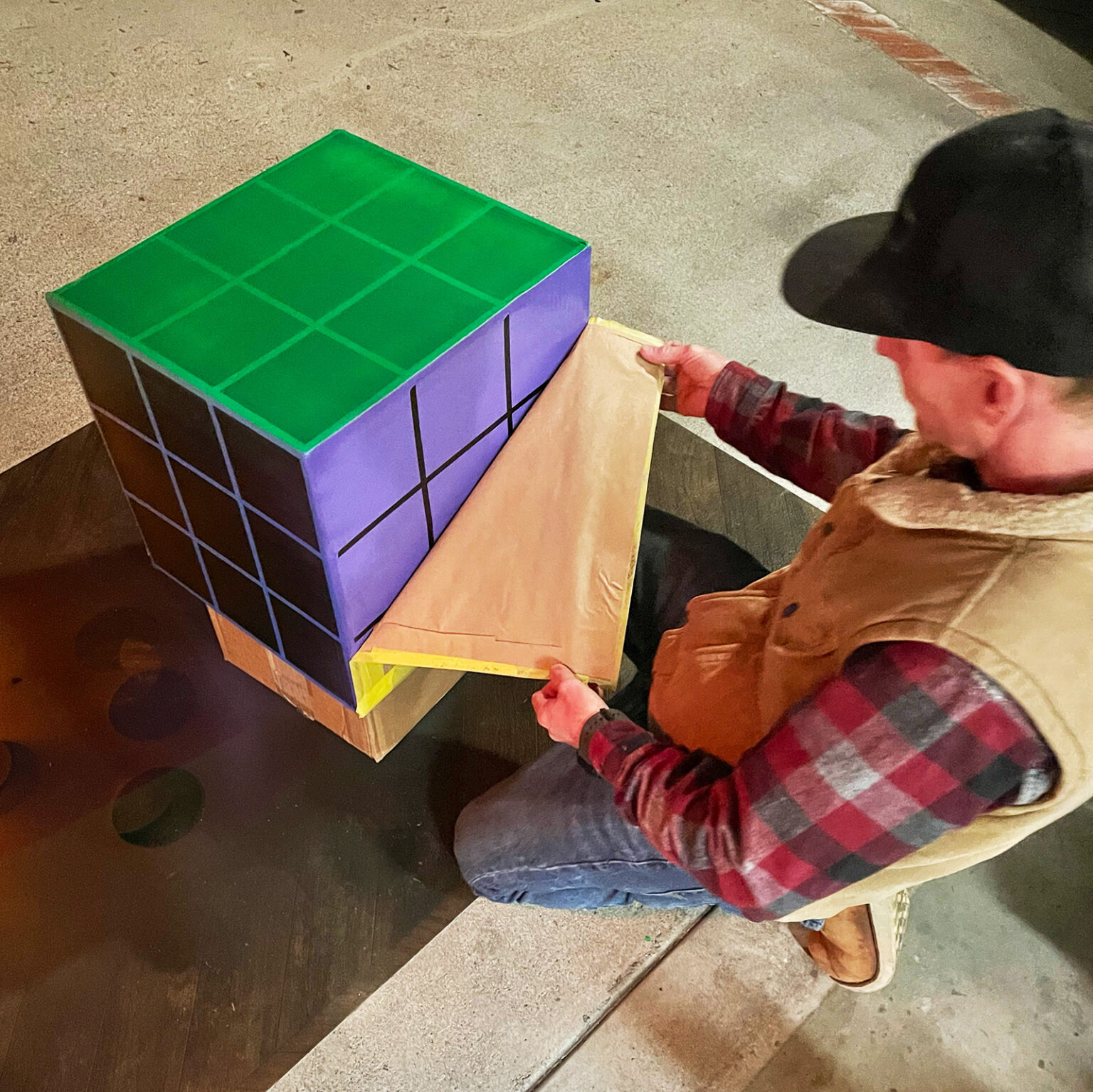 DIY Oversized Rubik’s Cubes for Epic 80’s Party Decor