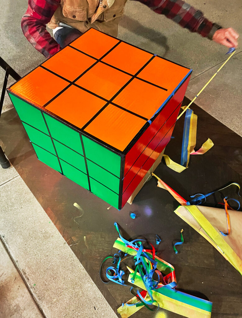 DIY Oversized Rubik’s Cubes for Epic 80’s Party Decor