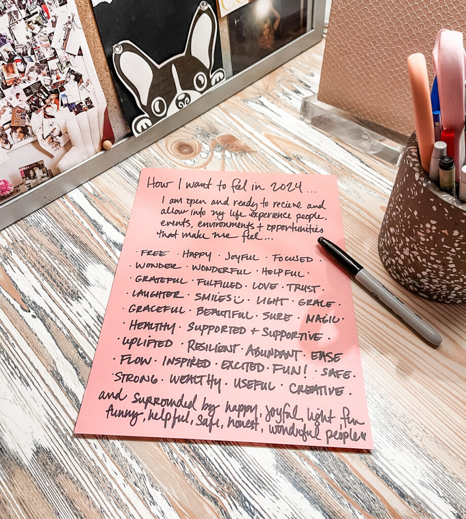 Hello 2024! Positive High-Vibe Feelings ONLY + Free Printable