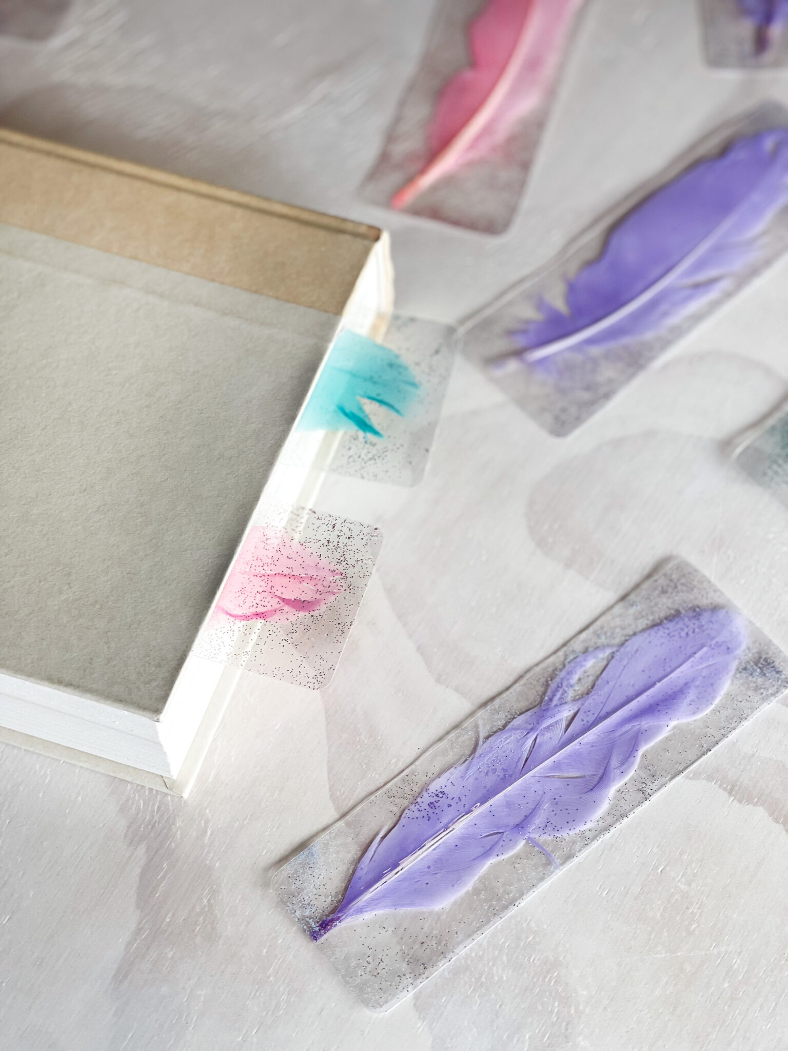 Pretty Pressed Pastel Feather Bookmarks… You can Buy NOW!