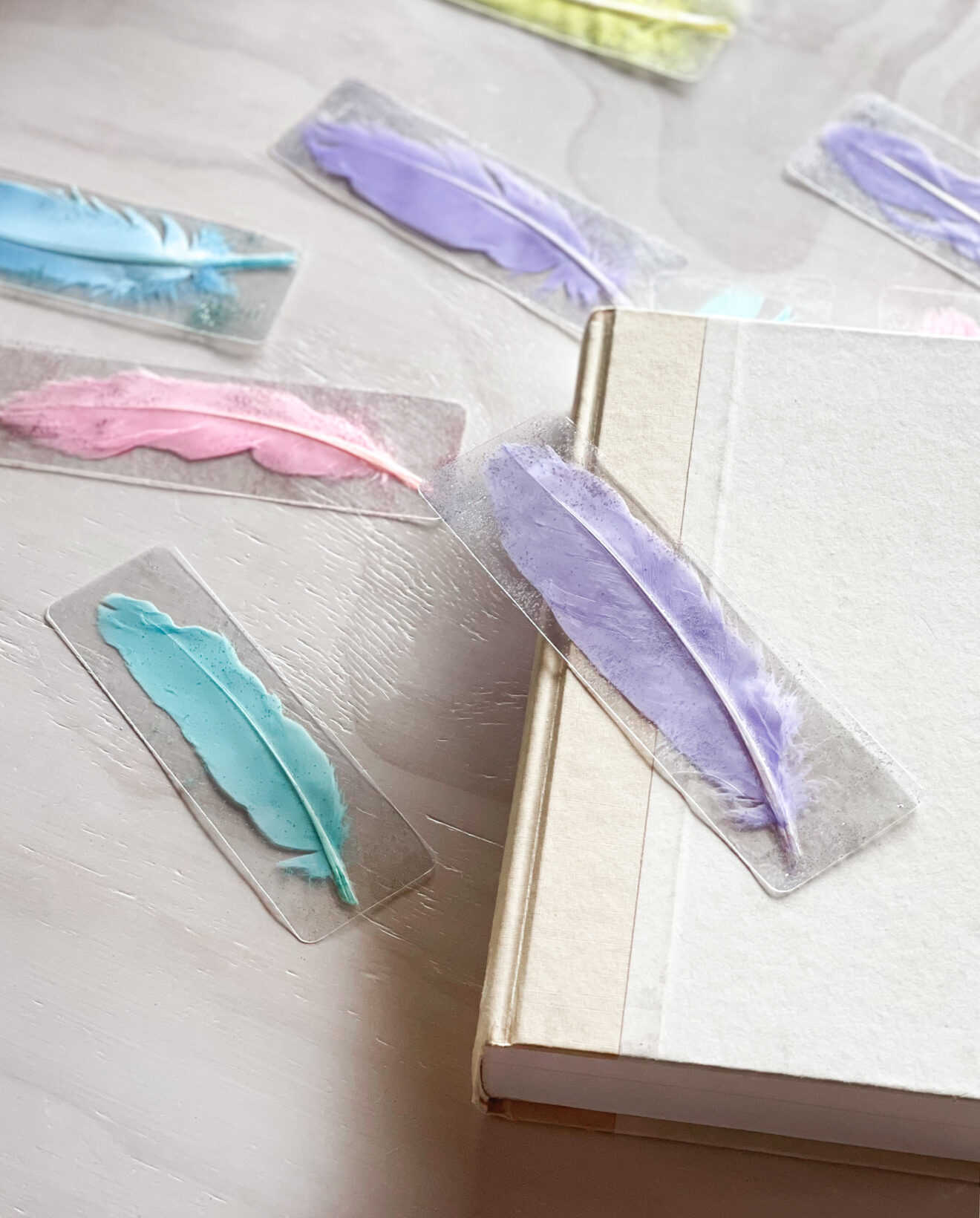 Pretty Pressed Pastel Feather Bookmarks… You can Buy NOW!