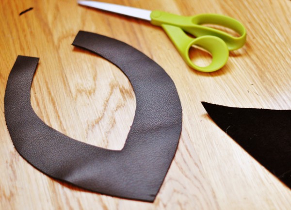 DIY Leather Cut-Out V Necklace