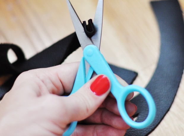 DIY Leather Cut-Out V Necklace