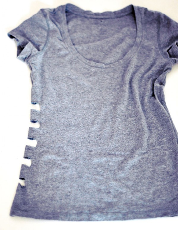 DIY Cut Out T-shirt // Cute & Sporty Asymmetrical Top