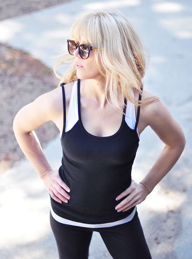 No-Sew DIY Double Strap Ribbed Tank Top