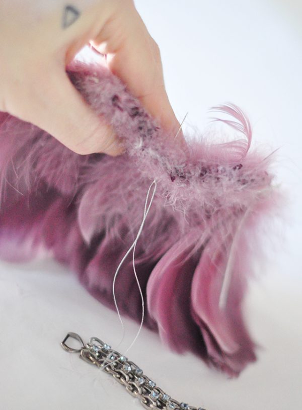 Pretty DIY Feather Bracelet Cuff