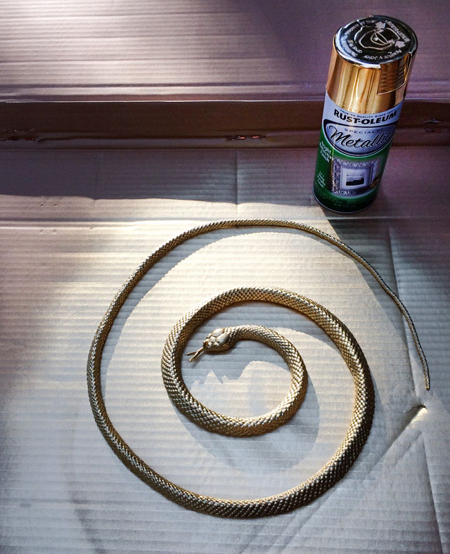 DIY Gold Snake Belt & Home Decor Accent From a Toy
