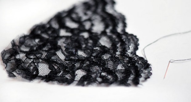 DIY Lace Front Beanie // Lace Knit Cap