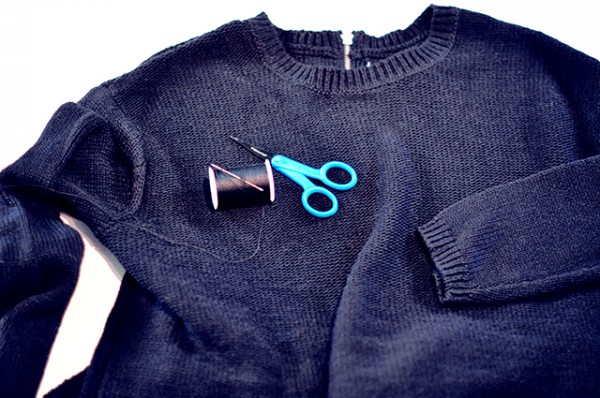 How to Make A Shoulder Cut-Out Sweater DIY