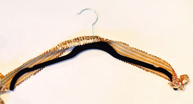 Pretty DIY Sequin Display Hanger with Bow