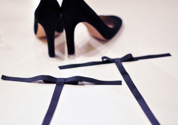 DIY Shoes // Pretty T-Strap Pumps with Ankle Bows
