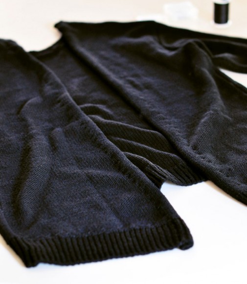 DIY Open Back Sweater w/ Big Pins Inspired by Versace