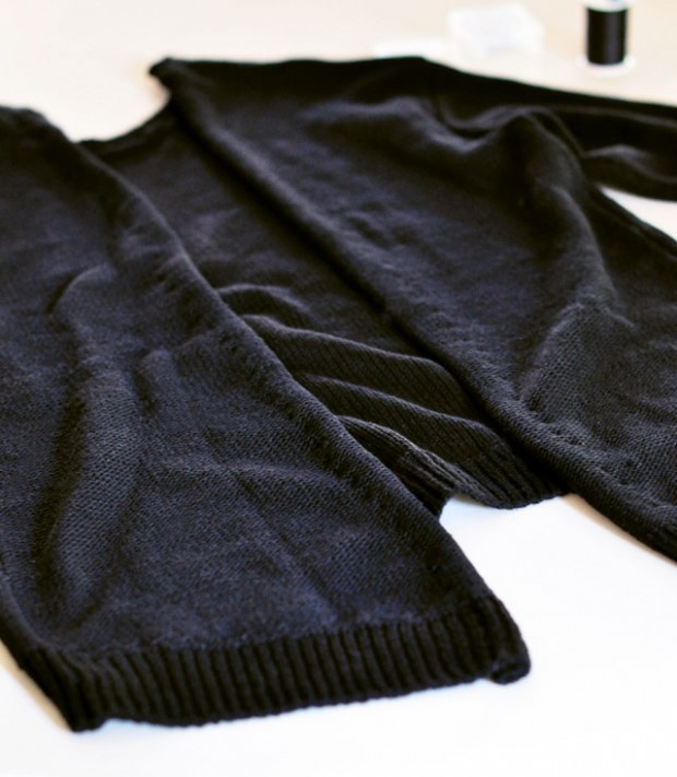 DIY Open Back Sweater w/ Big Pins Inspired by Versace