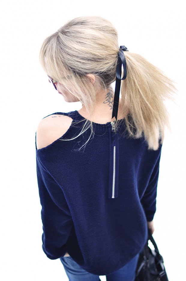 How to Make A Shoulder Cut-Out Sweater DIY
