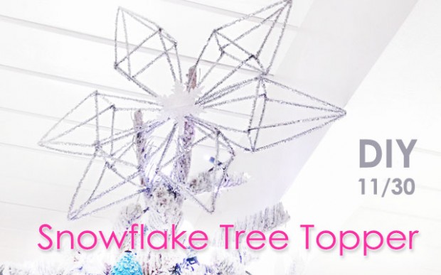 DIY Snowflake Tree Topper with Pipe Cleaners
