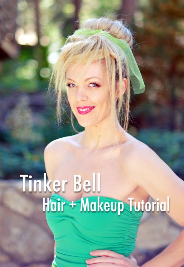 Tinker Bell Halloween Costume Hair & Makeup Tutorials