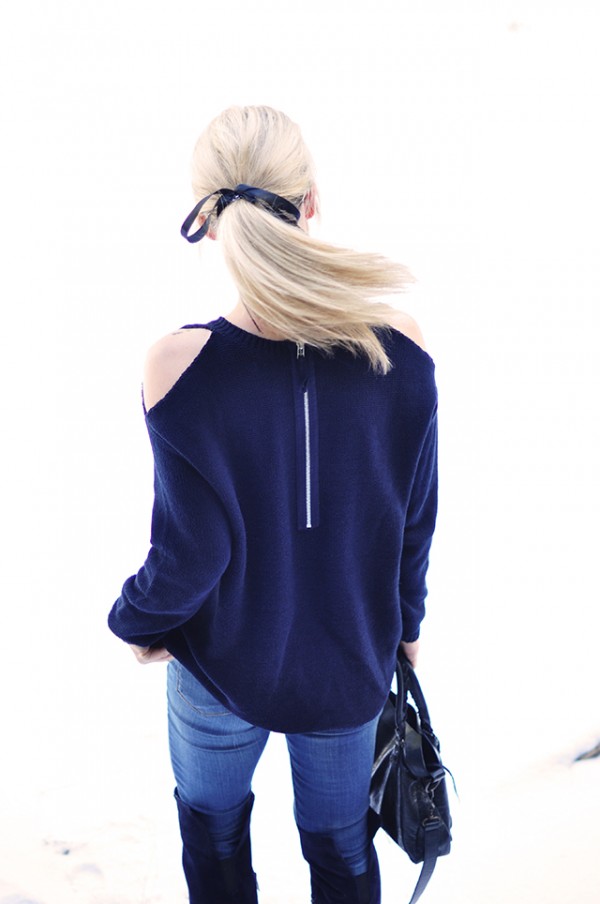 How to Make A Shoulder Cut-Out Sweater DIY